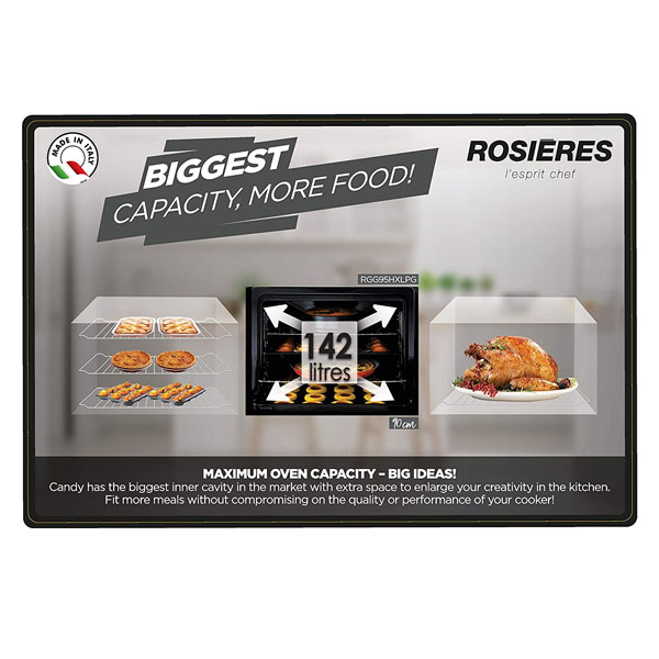 Candy Cooking Range 90cm – 5 Gas burner – RGG95XLPG - PLUGnPOINT - The ...