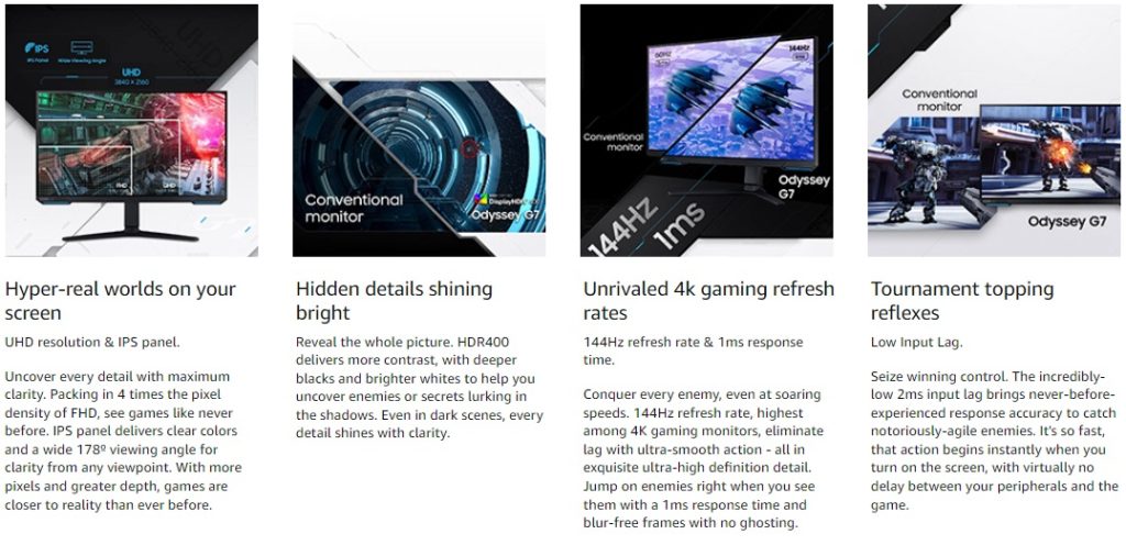 Samsung Odyssey 32″ G7 1000R Curved Gaming Monitor – LC32G75TQSMXUE ...