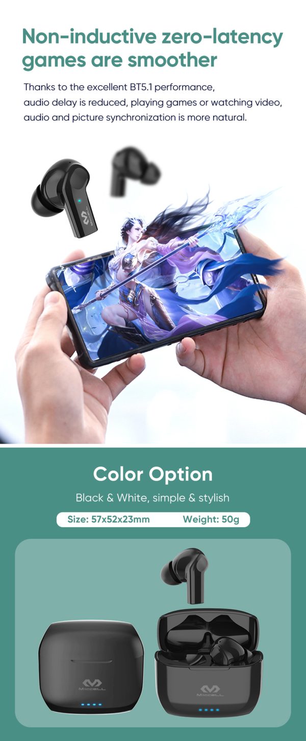 Miccell Vq-bh44 True Wireless Stereo Headset | PLUGnPOINT