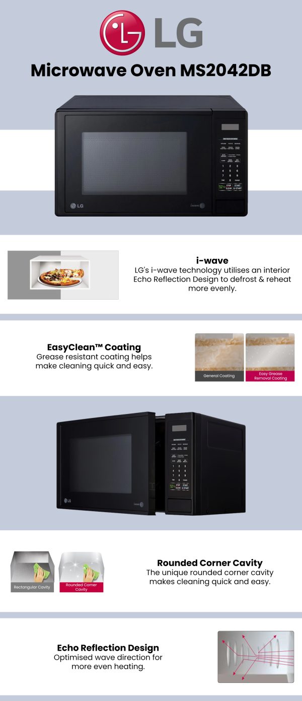 LG MS2042DB 20Ltr Microwave Oven 700 Watts | PLUGnPOINT