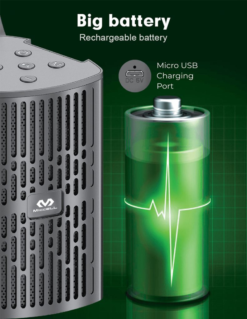 Miccell Wireless Portable Bluetooth Speaker | PLUGnPOINT