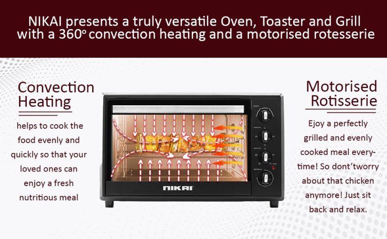 Nikai NT1008RCAX Double Glass Electric Oven 100L | PLUGnPOINT