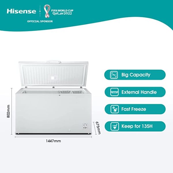 Hisense 550 Liter Chest Freezer Single Door White Model – FC55DD4SAA ...