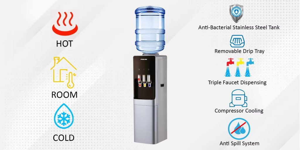NIKAI NWD1808CS Water Dispenser with Cabinet | PLUGnPOINT
