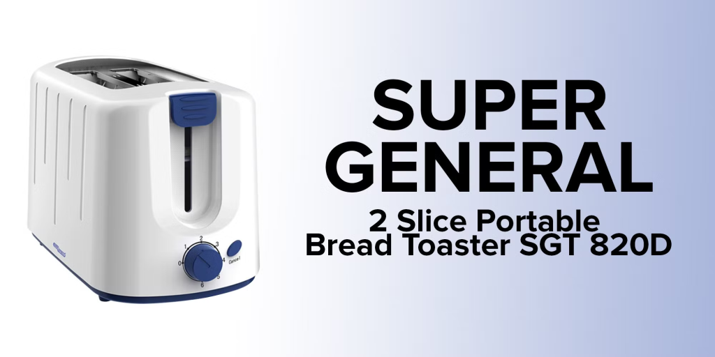 Super General 2 Slice Portable Bread Toaster 650 White – SGT 820D ...