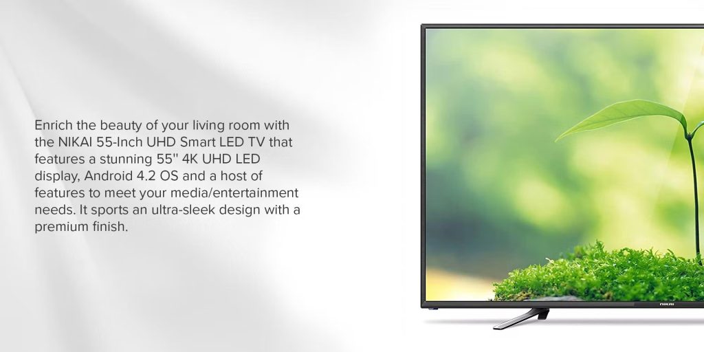 Nikai UHD55SLED2 55" 4K Ultra HD LED Smart TV | PLUGnPOINT