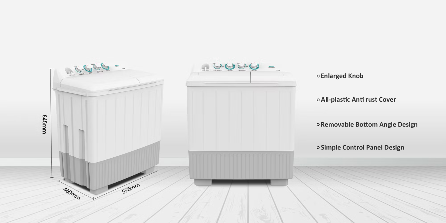 Hisense Twin Tub Washing Machine, 14 Kg – XPB140-SXC14 - PLUGnPOINT ...