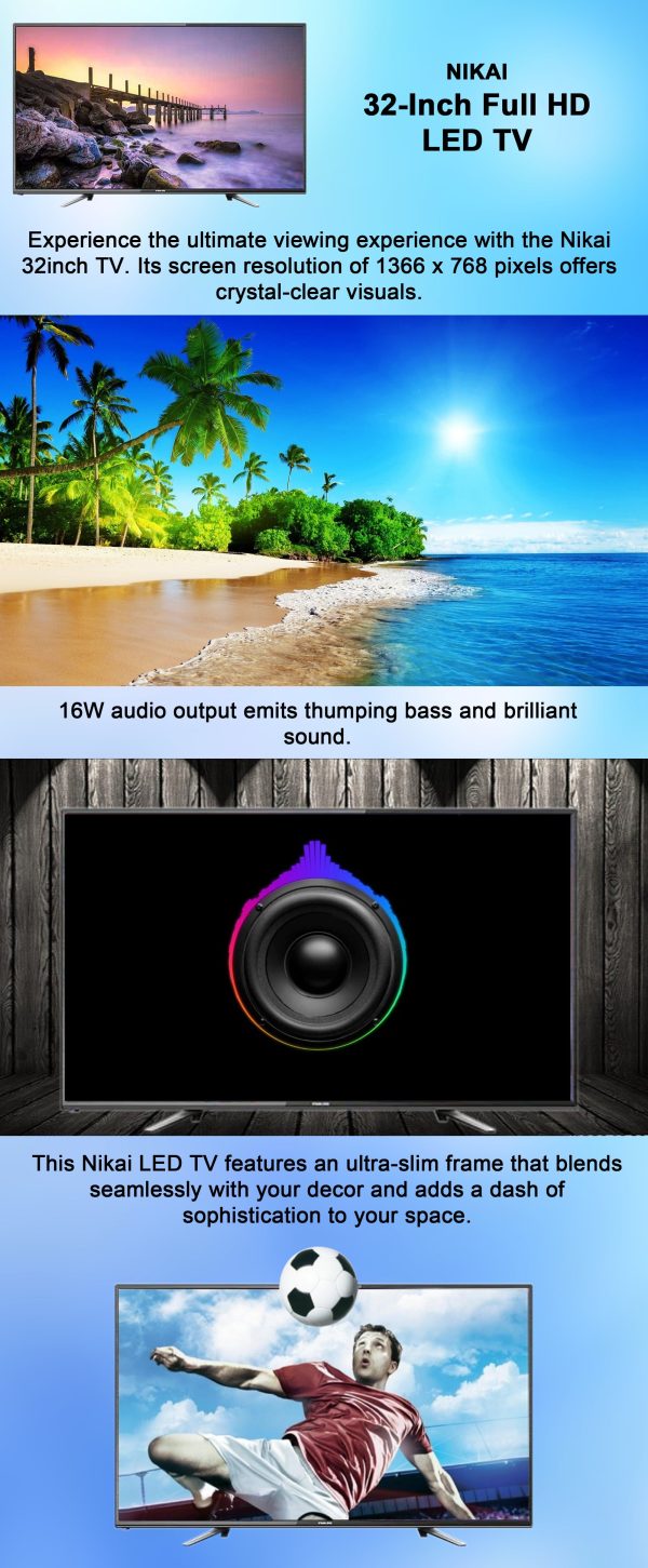Nikai NTV3272LED9/FL 32 Inch Full HD LED TV | PLUGnPOINT