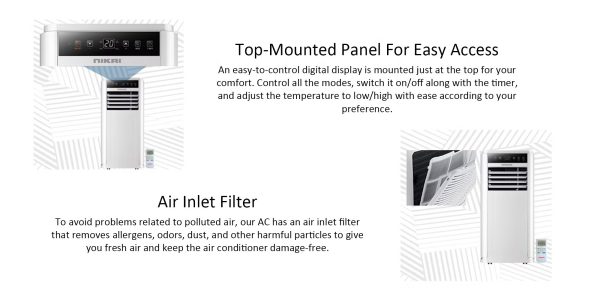 NIKAI NPAC12512A4 1 Ton Portable Air Conditioner | PLUGnPOINT