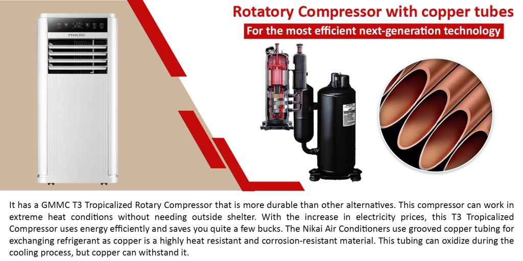 NIKAI NPAC12000C 1 Ton Portable Air Conditioner | PLUGnPOINT