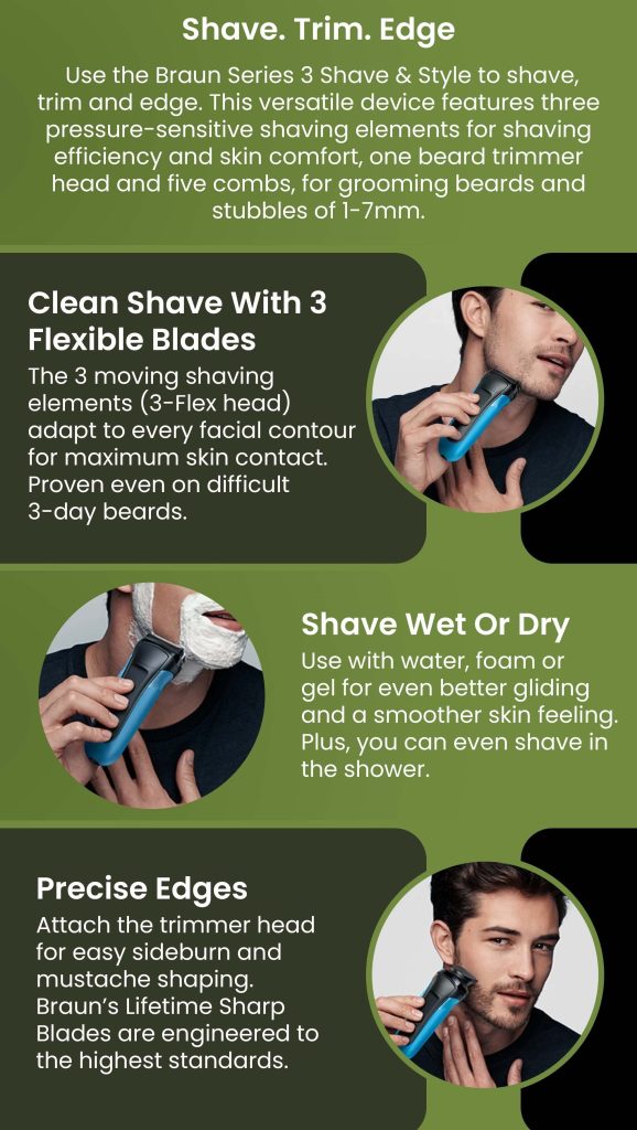 Braun Series 3 300S rechargeable electric shaver | PLUGnPOINT