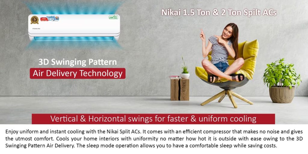Nikai NSAC18138E10 Split Ac 1.5 Ton 18000 BTU | PLUGnPOINT