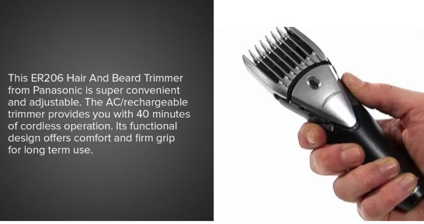 Panasonic ER206 Beard and Hair Trimmer for Men’s | PLUGnPOINT