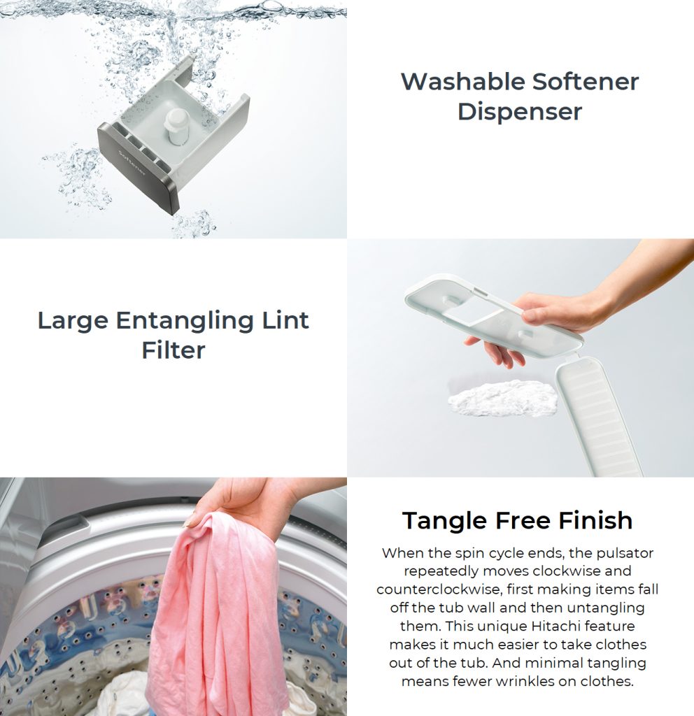 HITACHI Top Load Washing Machine-SFP140XA3CGXWH | PLUGnPOINT