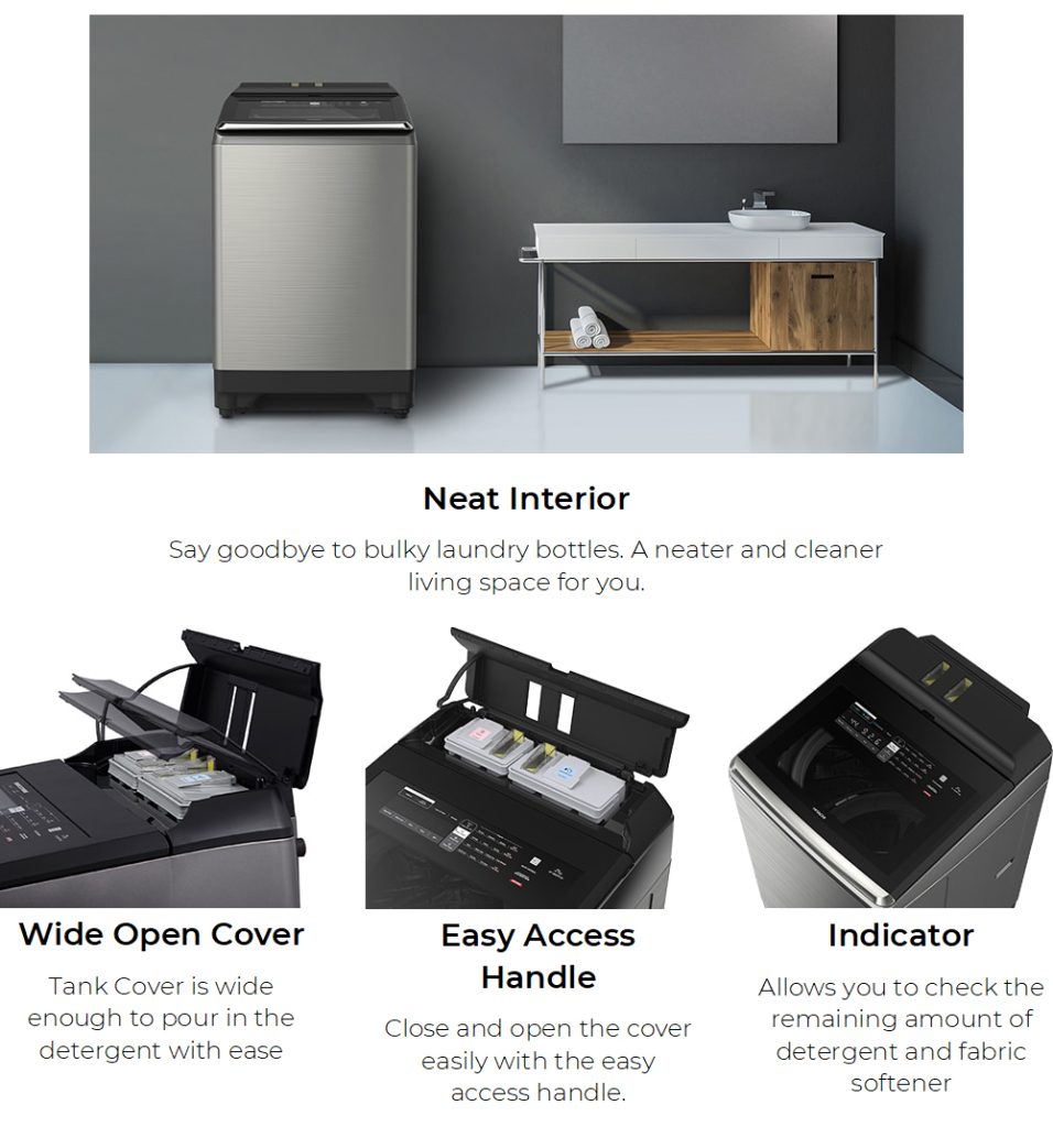 Hitachi 25kg Top Load Washing Machine - SFP250ZFVAD3CG