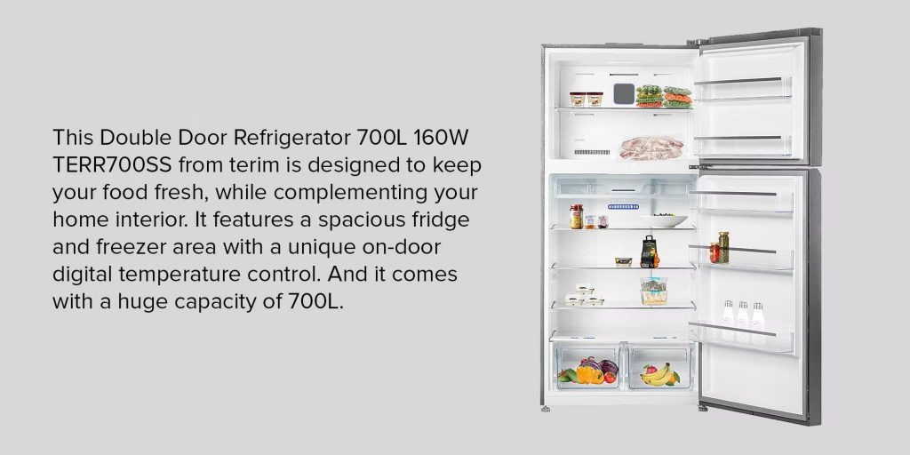 Terim TERR600SST Top Freezer Refrigerator 600 L | PLUGnPOINT