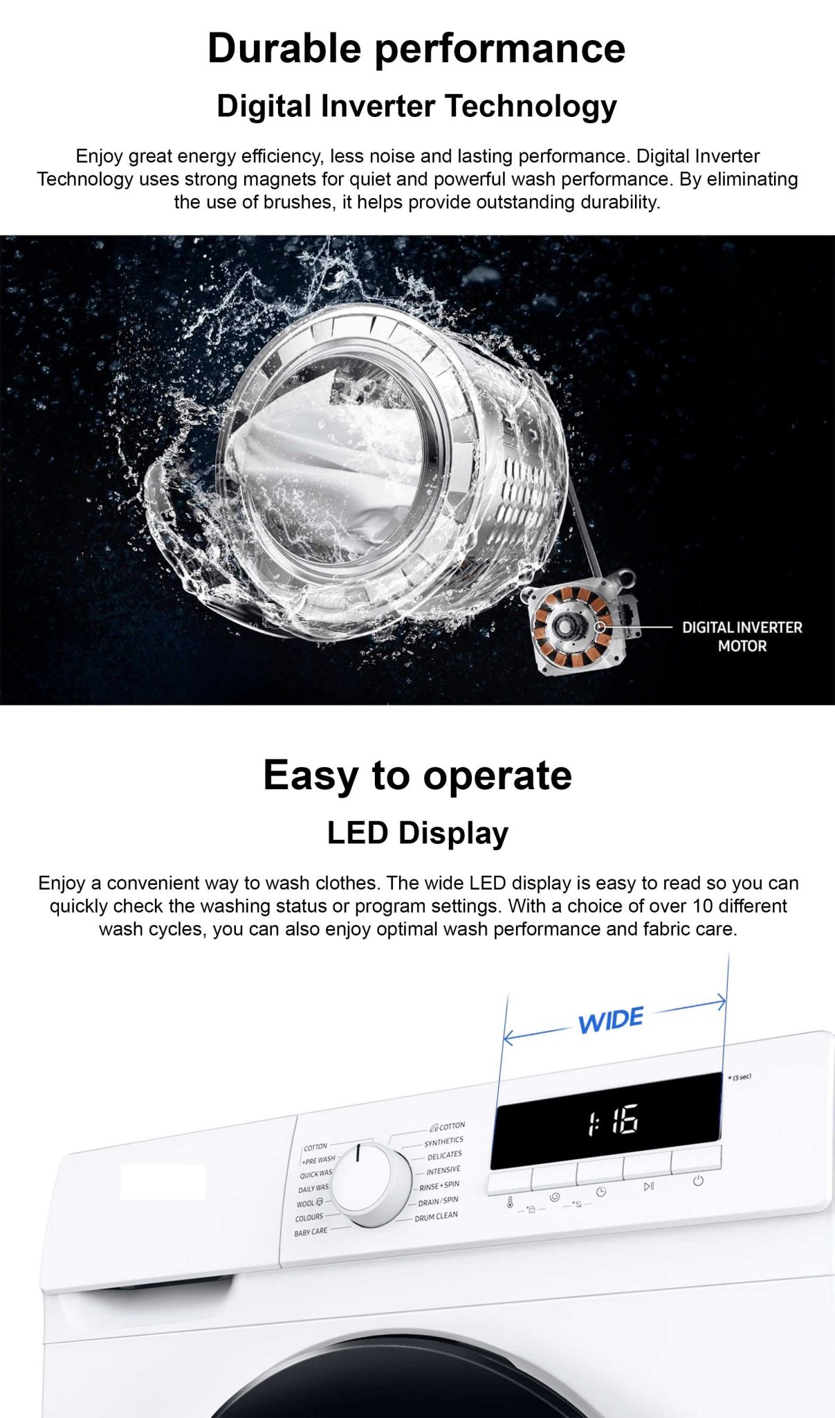 Terim 6kg Front Load Washing Machine - TERFL610VW