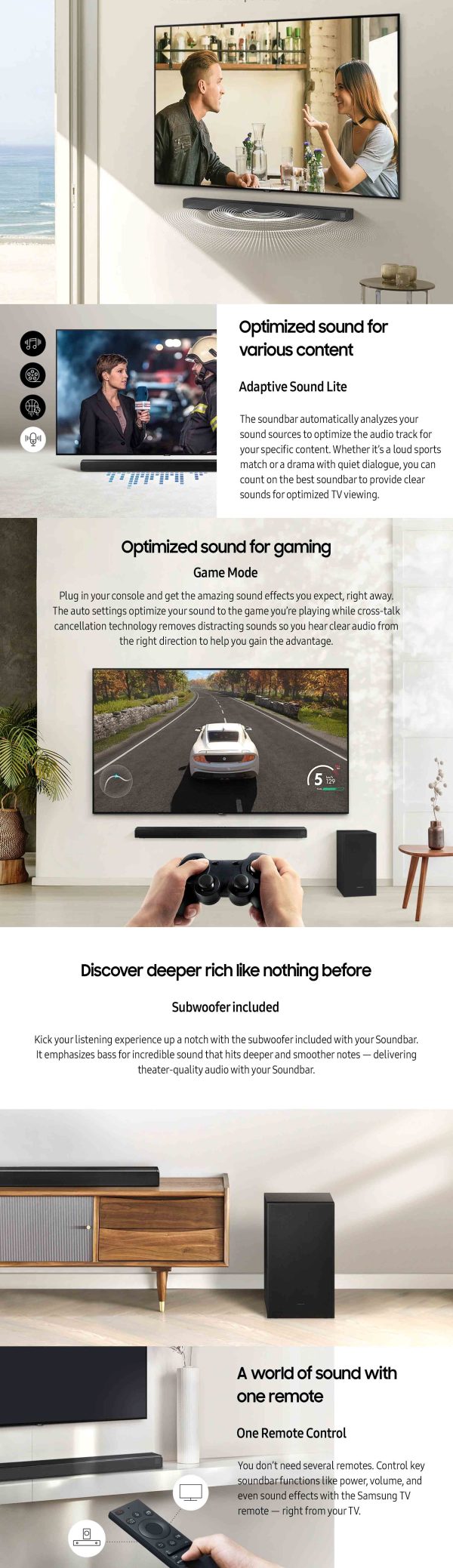 Samsung HW-B550/ZN B-Series Soundbar | PLUGnPOINT