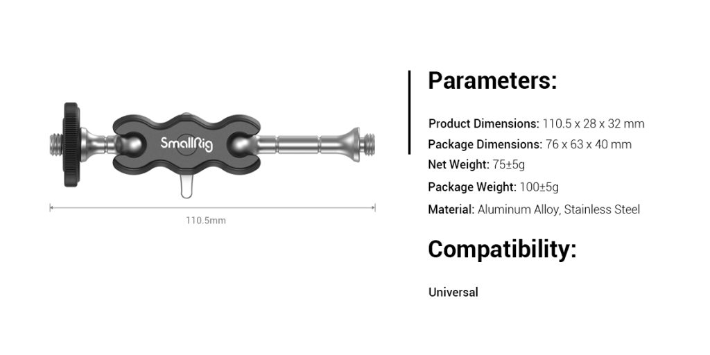 SmallRig Mini Magic Arm Universal Ball Head | PLUGnPOINT