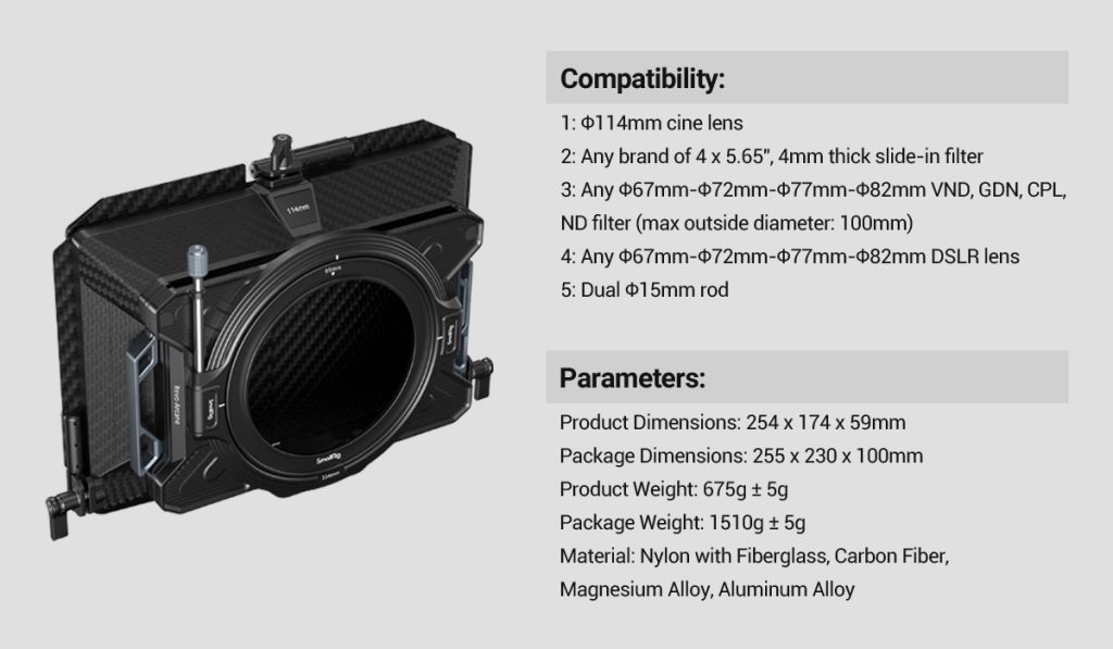 SmallRig Multifunctional Modular Matte Box (114mm) - 3641