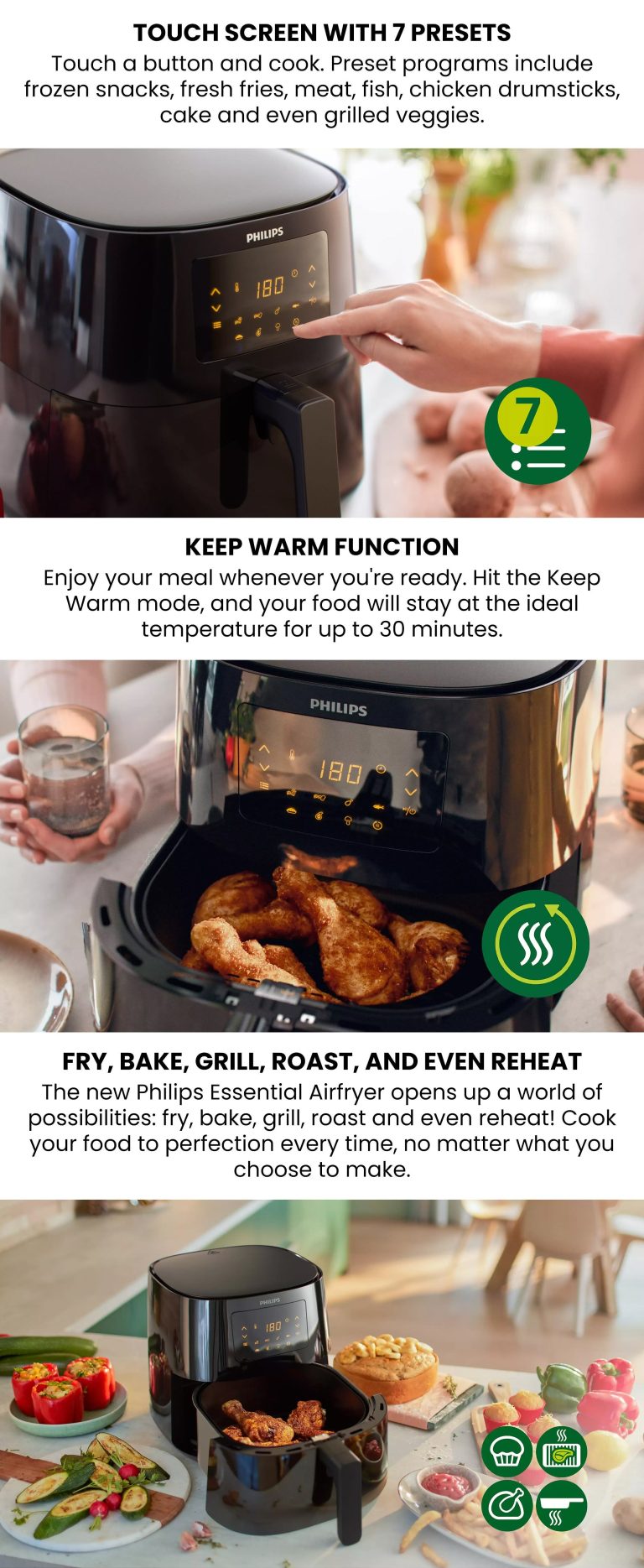 Philips HD9270/91 Essential XL Air Fryer | PLUGnPOINT