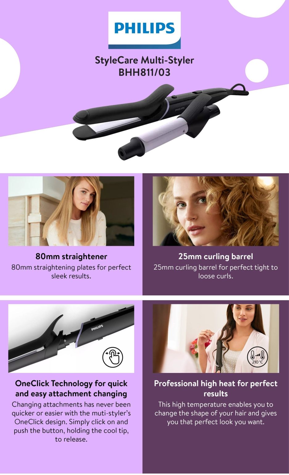 Philips Style Care Multi-Styler, Black – BHH811/03 - PLUGnPOINT - The ...