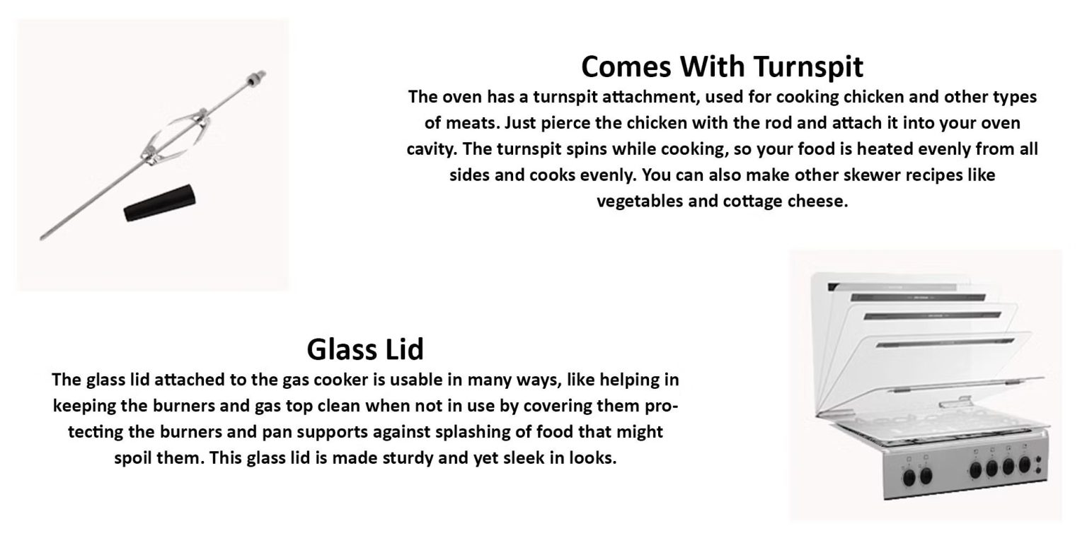 Nikai U6069FS 4 Burner Gas Cooker 60 x 60 cm | PLUGnPOINT