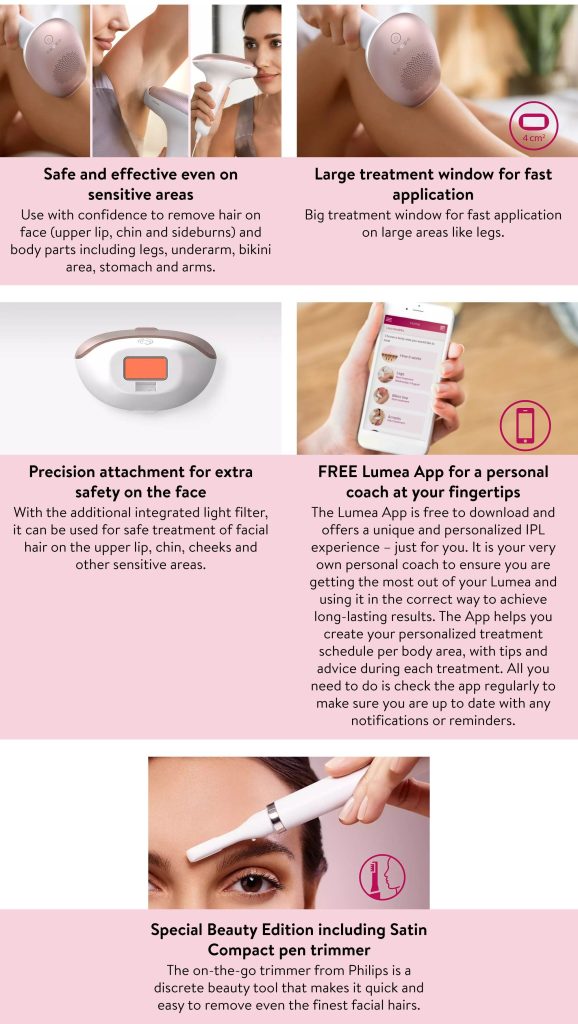 Philips Lumea Advanced IPL Hair Removal Device, White – BRI921/60 ...