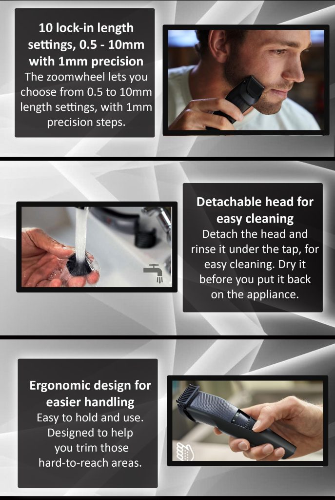 Philips Beard Trimmer Series 3000, Black – BT3208/13 - PLUGnPOINT - The ...