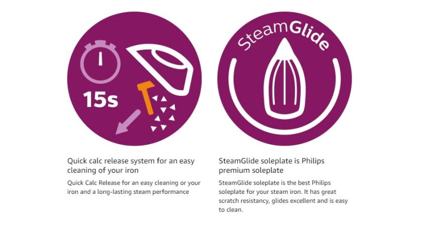 Philips DST5010/16 5000 Series Steam Iron, Grey | PLUGnPOINT