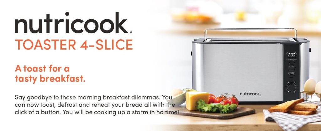 Nutricook NC-T104S Digital 4-Slice Toaster | PLUGnPOINT