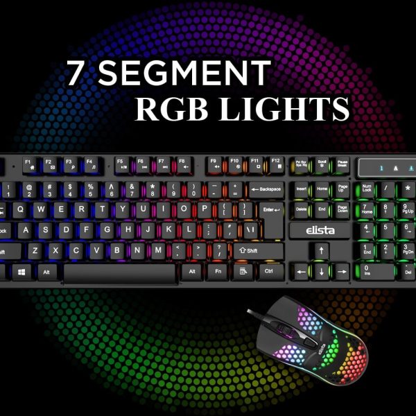 Elista Bolt RGB Gaming Wired Keyboard & Mouse Combo - ELS-BOLT