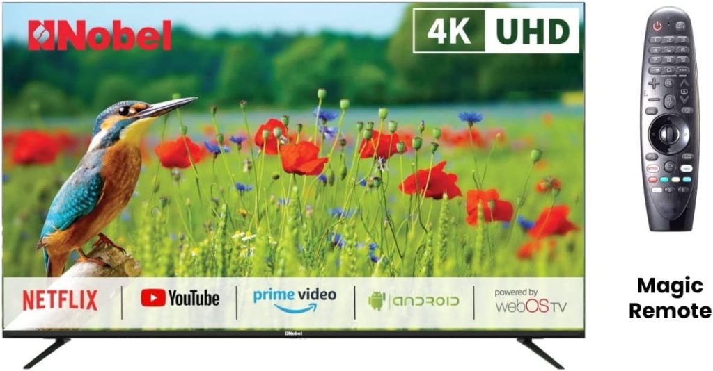 Nobel NOB55UAU1HTN 55 Inch LED UHD 4K Smart LG WebOS TV Dvbt2