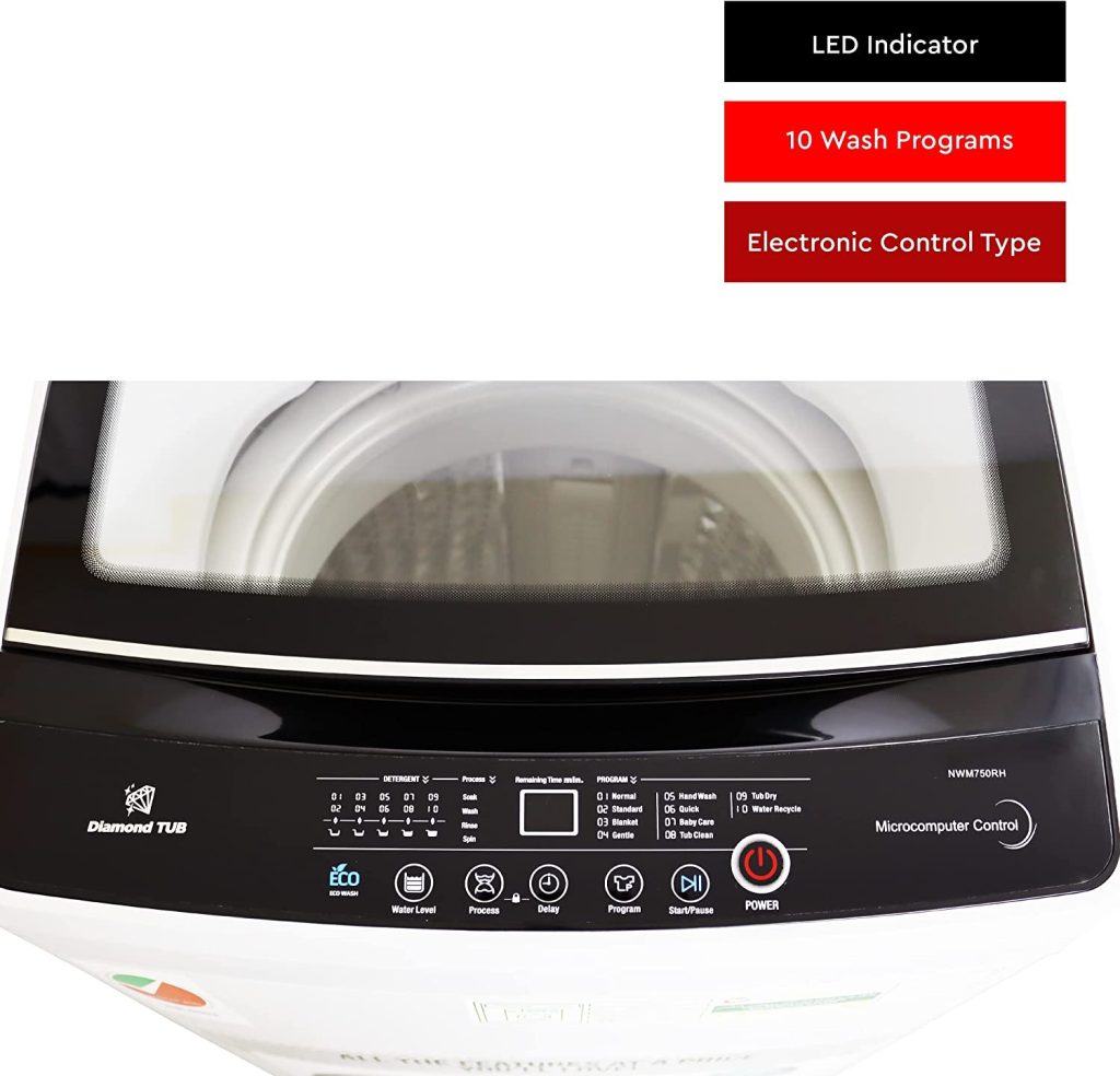 Nobel 7kg Automatic Top Load Washing Machine - NWM750RH
