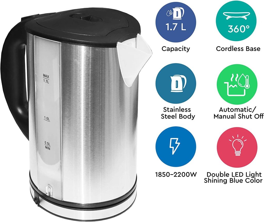 Nobel NK172SS Kettles 1.7 Liter | PLUGnPOINT