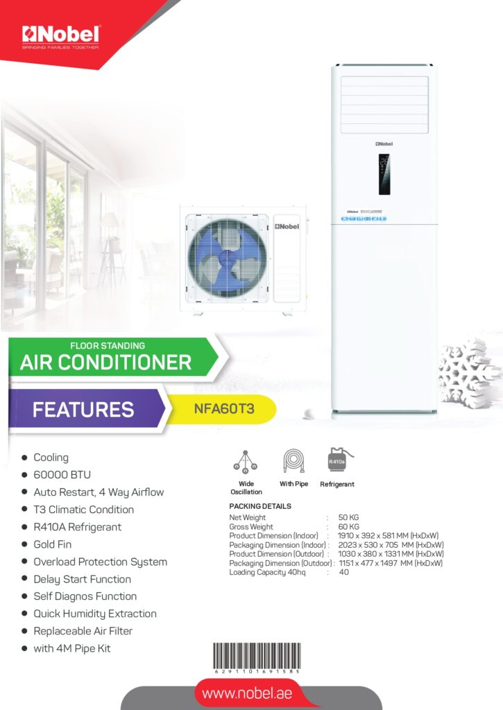 Nobel NFA60T3 5 Ton Floor Standing AC 60000Btu | PLUGnPOINT