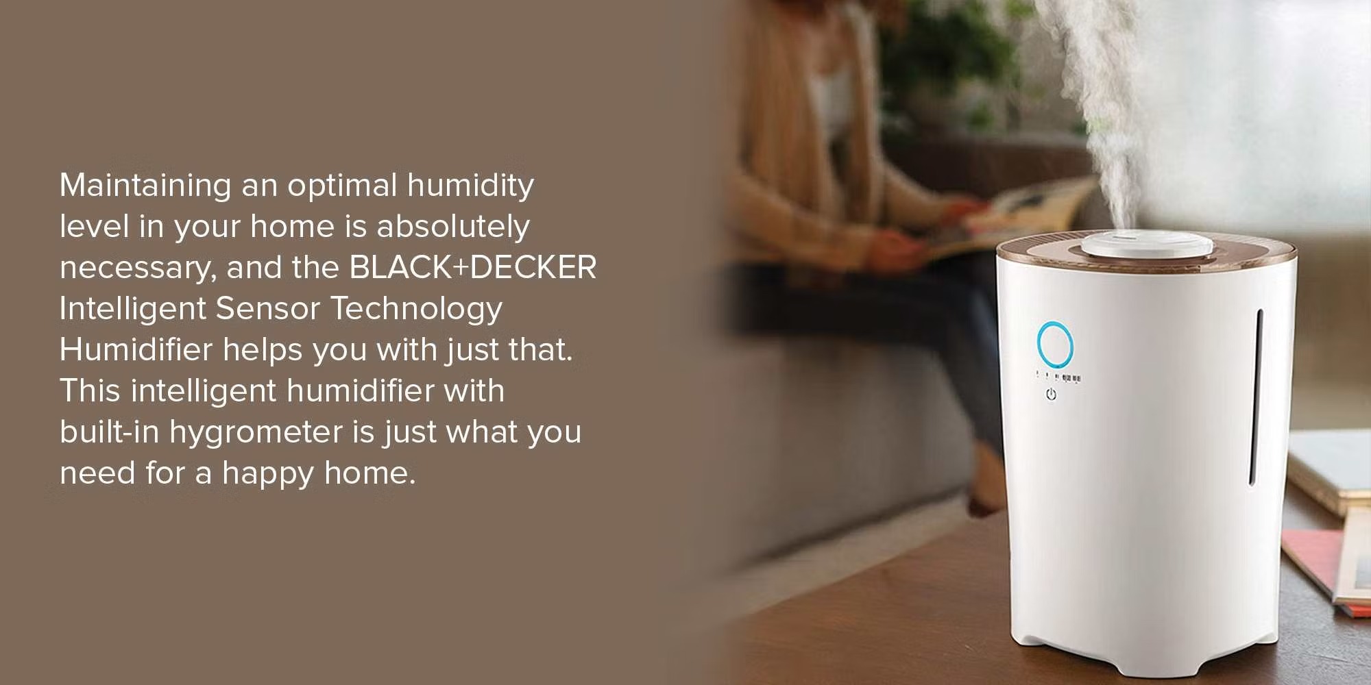 Black+Decker Humidifier 4 Liters, White/Rose Gold – HM4000-B5 ...