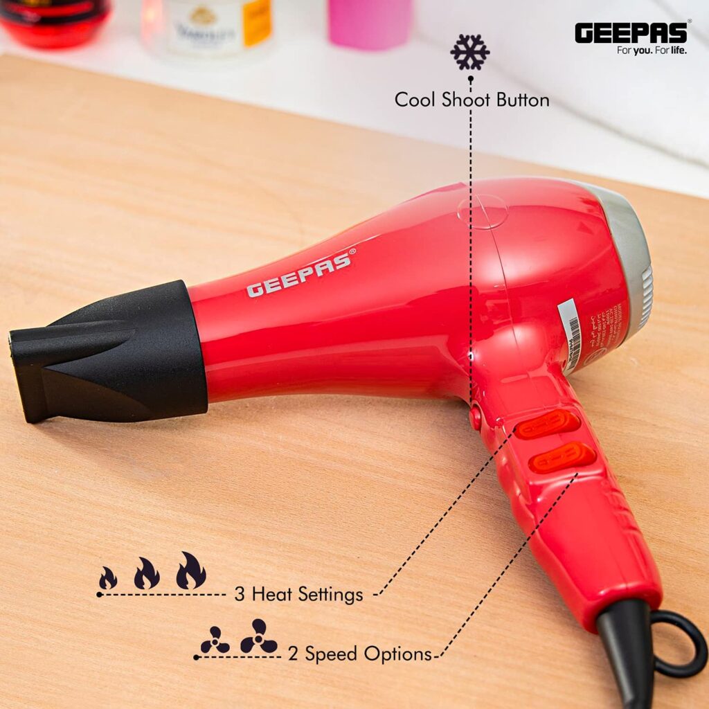 Geepas GH8078 1500W Professional Hair Dryer | PLUGnPOINT