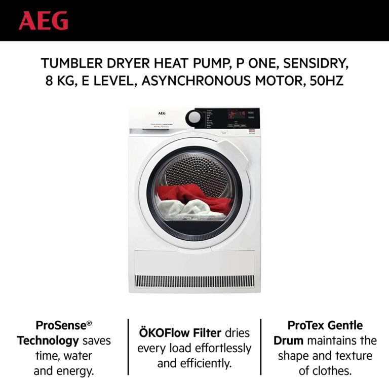 AEG T7DBE831 Dryer TD Heat pump 8kg | PLUGnPOINT