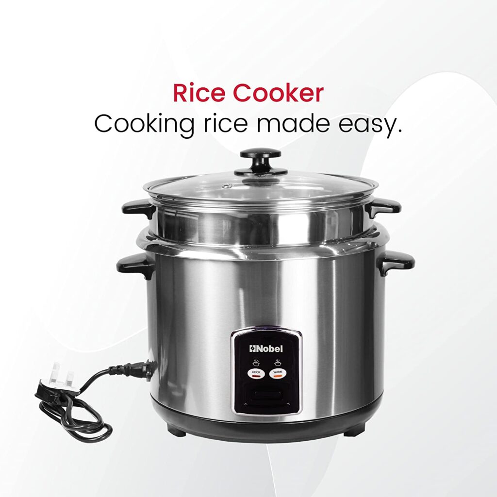 Nobel NRC280S Rice Cooker Stainless Steel 2.8 L | PLUGnPOINT