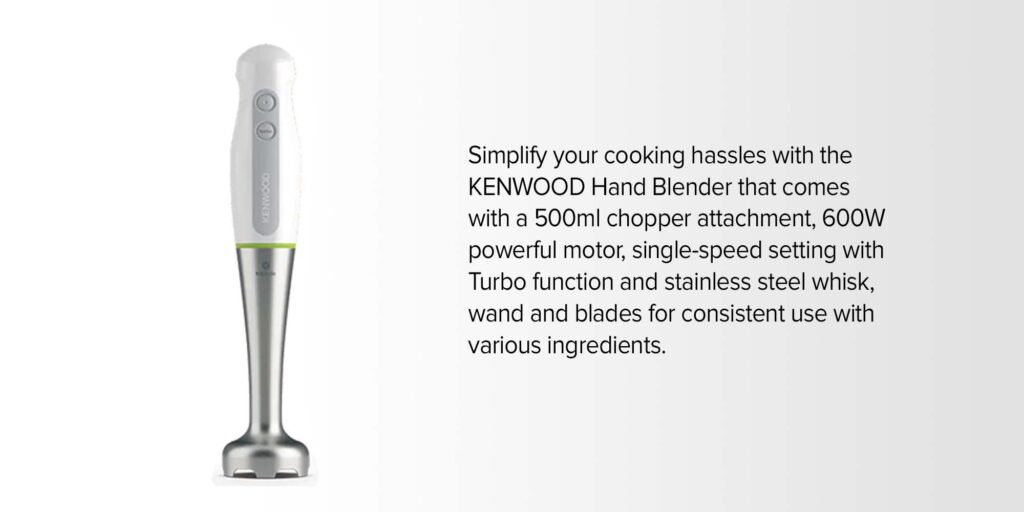 Kenwood HDP109WG Triblade Hand Blender 600W | PLUGnPOINT