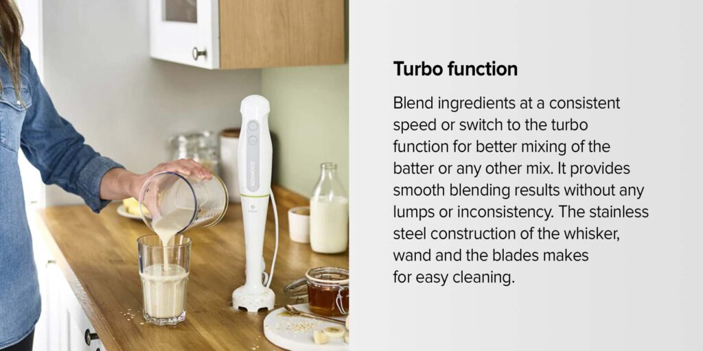 Kenwood HDP109WG Triblade Hand Blender 600W | PLUGnPOINT