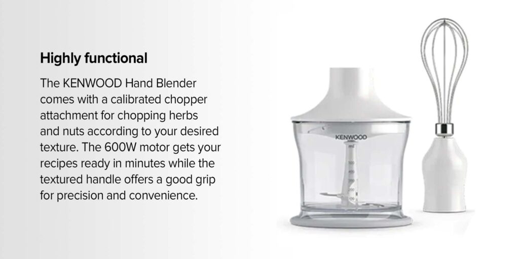 Kenwood HDP109WG Triblade Hand Blender 600W | PLUGnPOINT