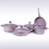 Falez 9 Pcs Cookware Premium Set Golden - FLZ-PRM-GP-09