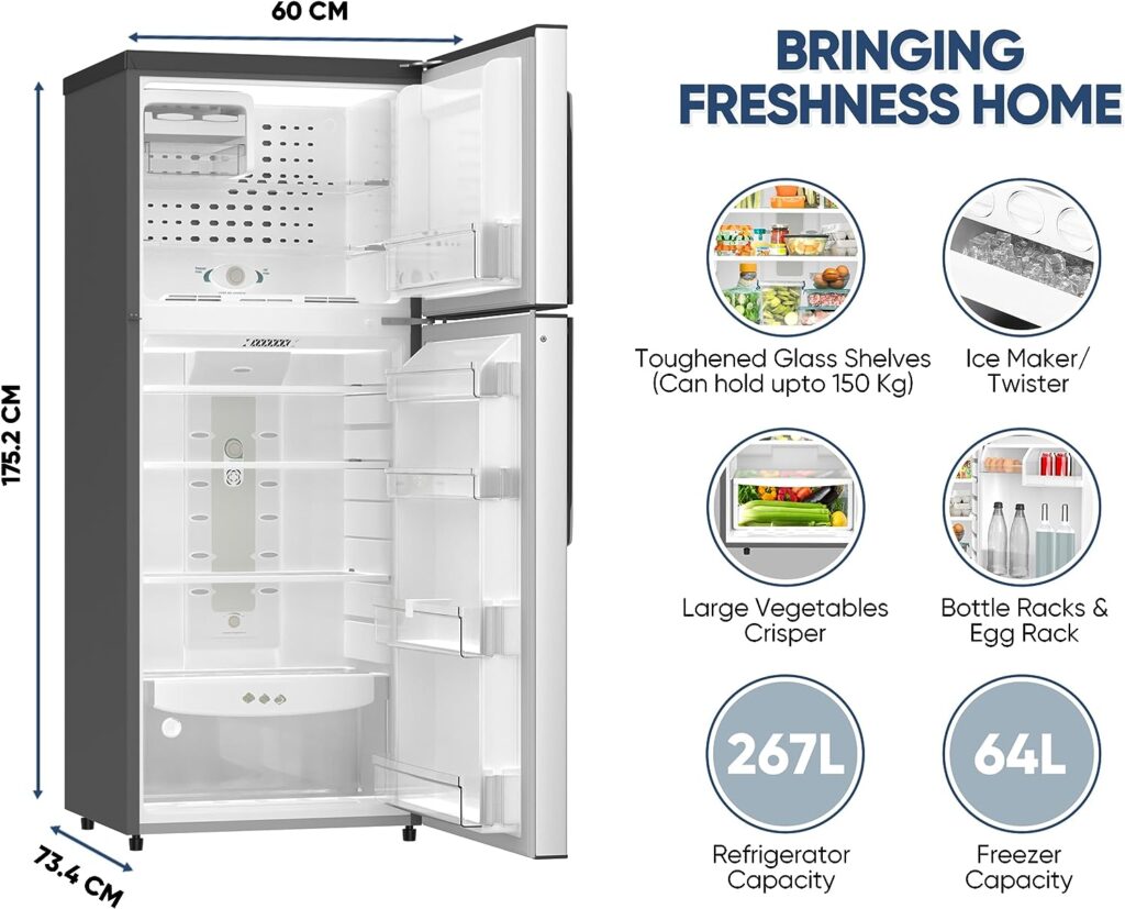 NIKAI NRF500FSS Double Door Refrigerator 500L | PLUGnPOINT