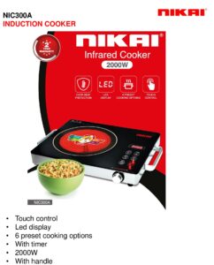 Nikai NIC300A Induction Cooker 2000 Watts | PLUGnPOINT