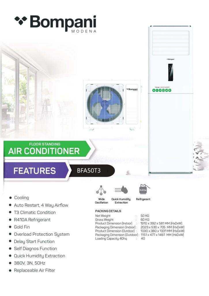 Bompani BFA50T3 Floor Standing Air Conditioner | PLUGnPOINT